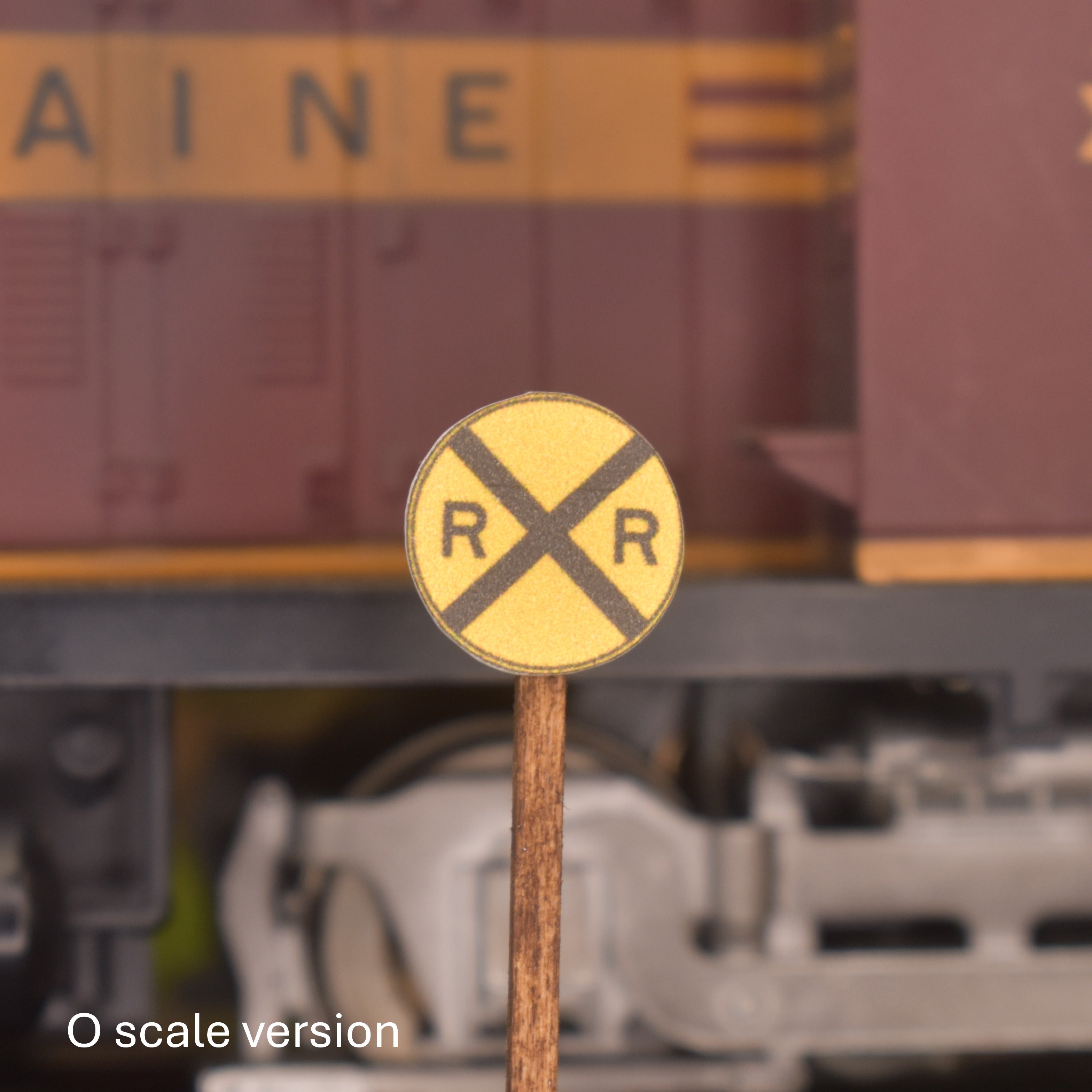 O Scale - Railroad Crossing Warning Signs – Choose Pole Type (4, 10, o ...